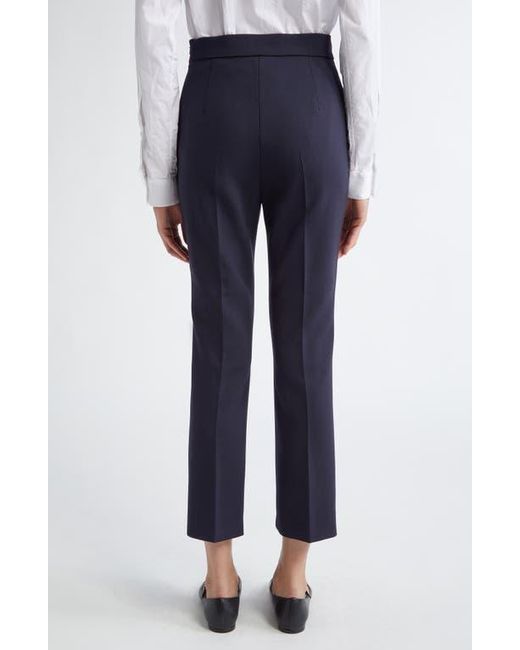 Max Mara Nepeta Wool Stretch Crepe Ankle Pants in Blue | Lyst