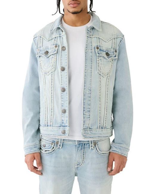 True Religion Jimmy Rope Stitch Denim Jacket in Blue for Men | Lyst