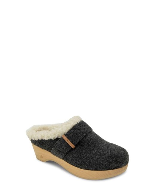 Gentle Souls Henley Cozy Faux Shearling Lined Clog in Gray | Lyst