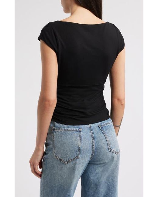 Reformation Madelyn Stretch Knit Top in Black | Lyst