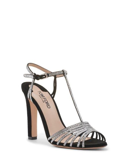 Tom Ford Jerry Crystal T-Strap Sandal in Metallic | Lyst