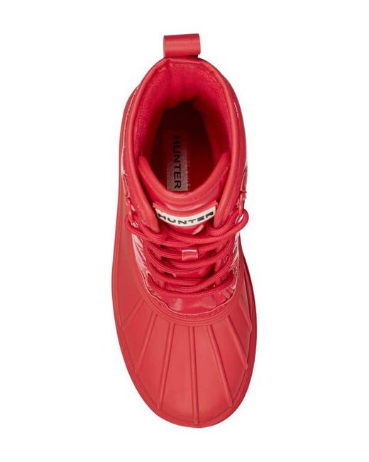 HUNTER Stanly Insulated Waterproof Duck Boot in Red | Lyst