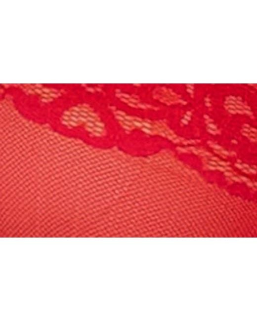 MAPALE Lace Underwire Bra, Thong & Garter Belt Set in Red | Lyst MAPALE Lace Underwire Bra, Thong & Garter Belt Set in Red | Lyst