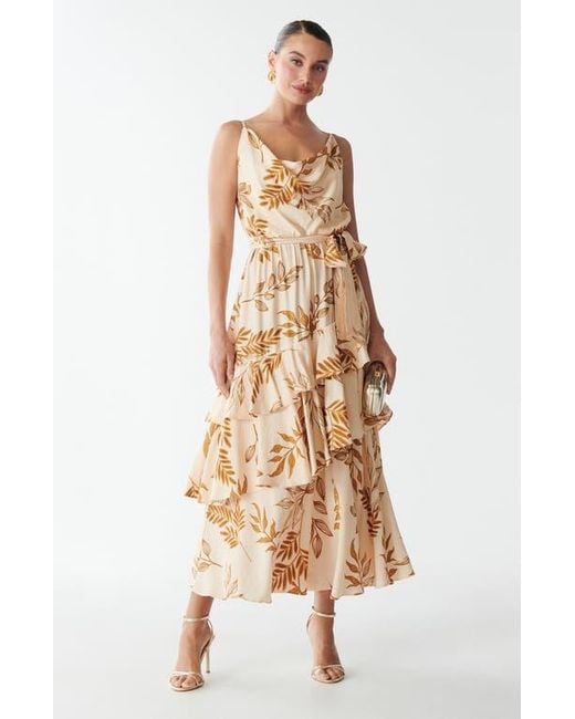 Savel Brianna Midi Dress in Natural | Lyst