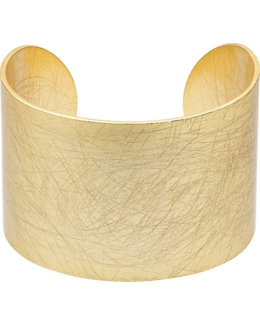 Youzey Hammered Cuff in Yellow | Lyst