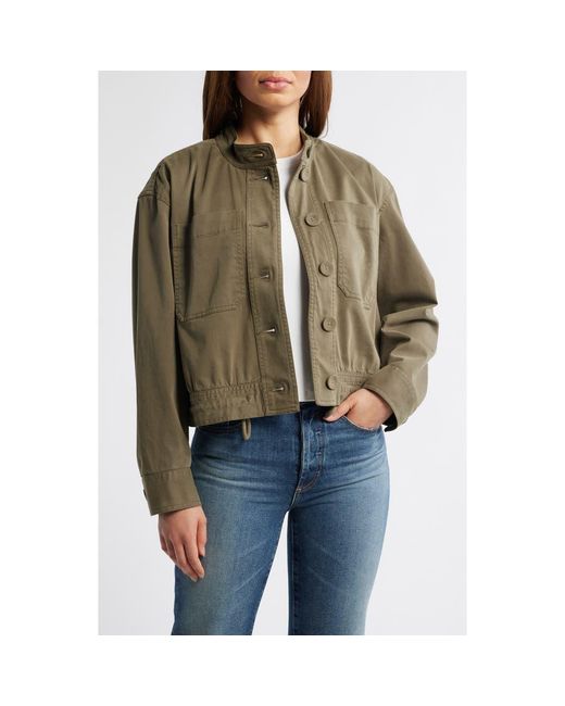 Caslon Boxy Utility Jacket in Brown | Lyst