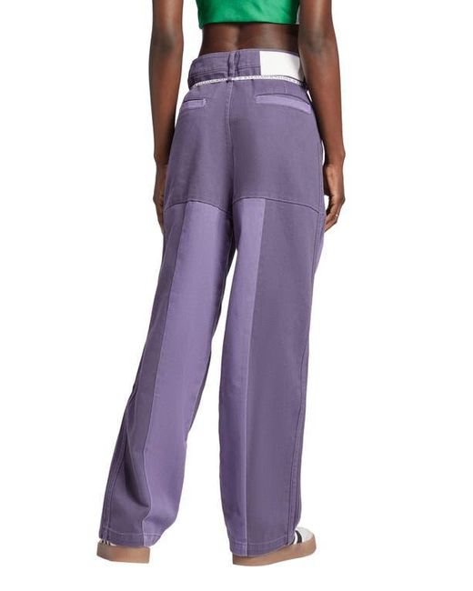 adidas X Kseniaschnaider Patchwork Straight Leg Jeans in Purple | Lyst