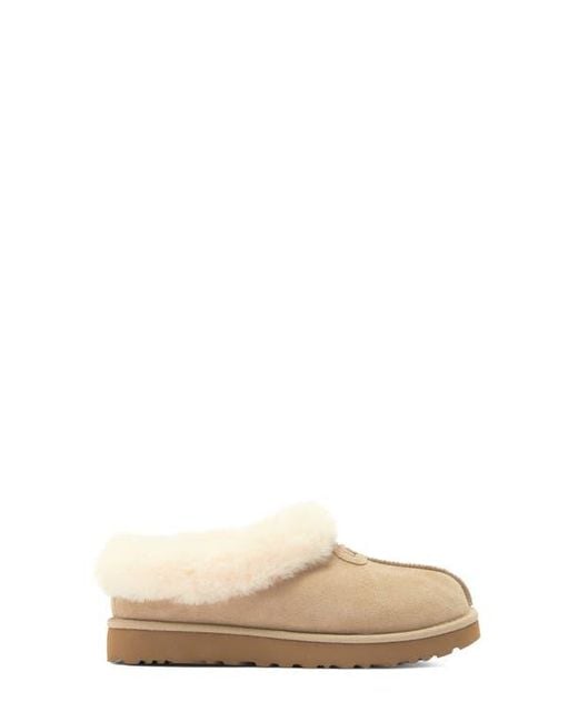 UGG Tazzette Genuine Shearling Collar Slipper in Natural | Lyst