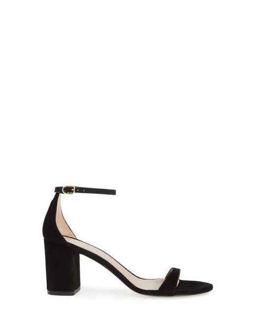 Stuart Weitzman Nudistarc 75 Block Sandal in Black | Lyst