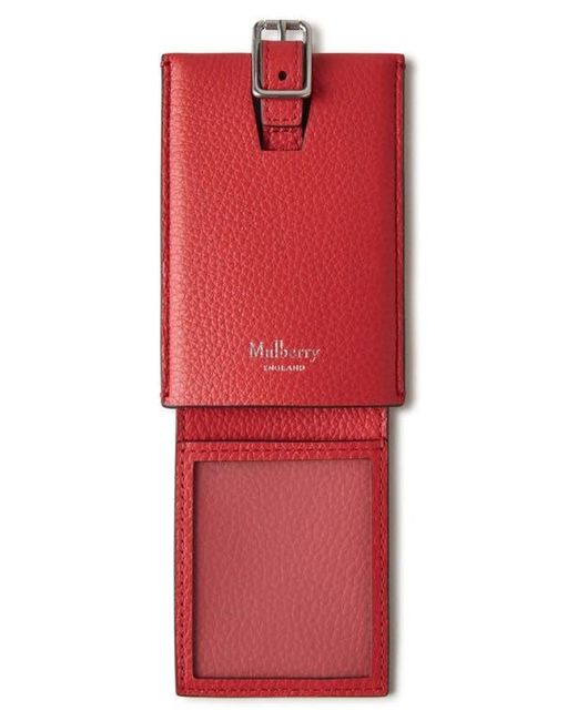 Mulberry Leather Luggage Tag with ID Window in Red | Lyst
