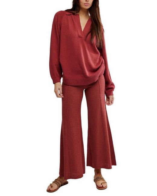 Free People Drea Sweater & Pants Set in Red | Lyst