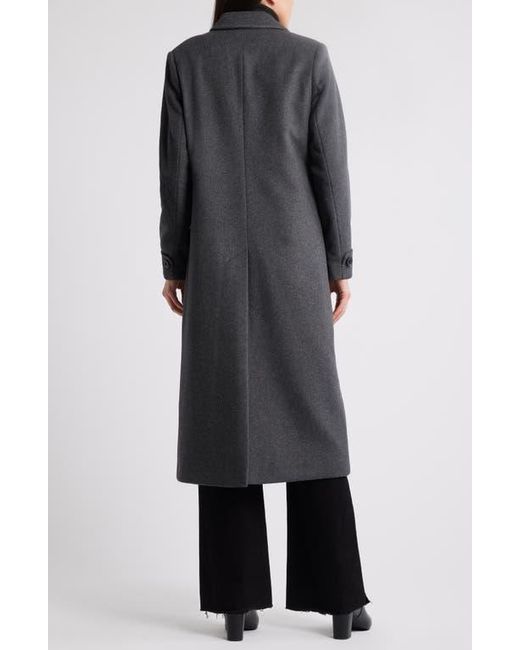 Ralph Lauren Longline Wool Blend Reefer Coat in Gray | Lyst