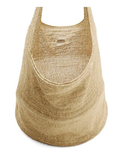 Mango X Supriya Lele Maxi Metallic Shoulder Bag in Natural | Lyst