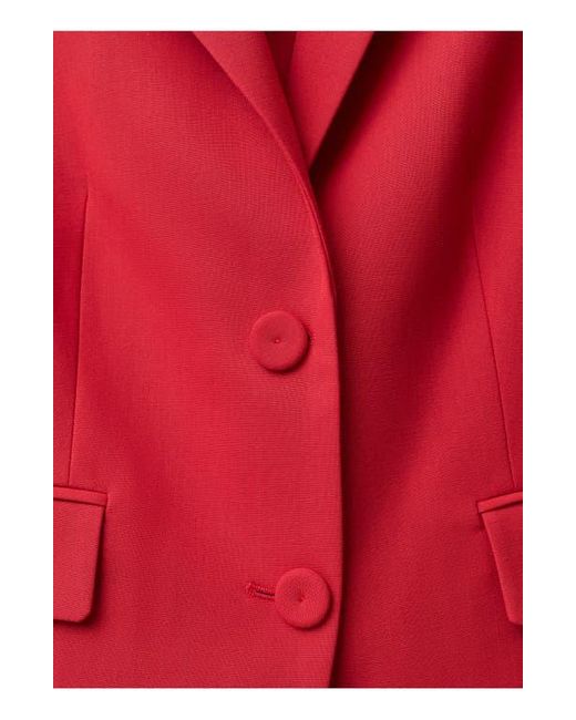 Mango Margot Crop Blazer in Red | Lyst