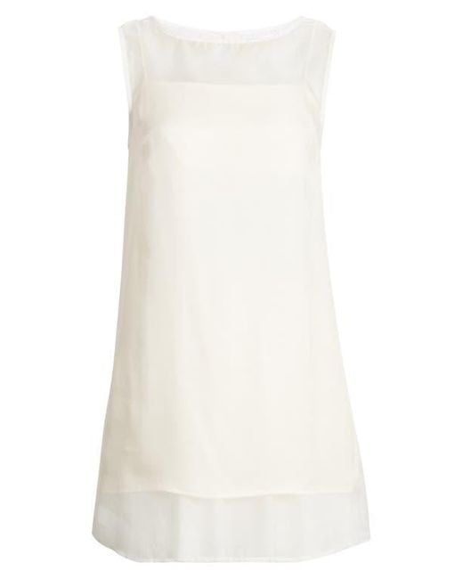 Reformation Vina Sheer Overlay Minidress in White | Lyst