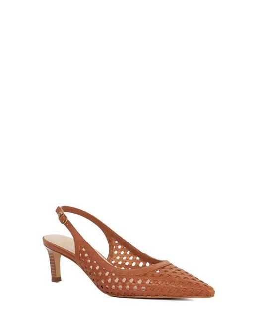 Dune Divided Pointed Toe Slingback Pump in Brown | Lyst