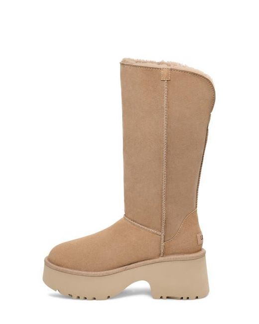 UGG Classic New Heights Genuine Shearling Cuffable Boot in Natural | Lyst