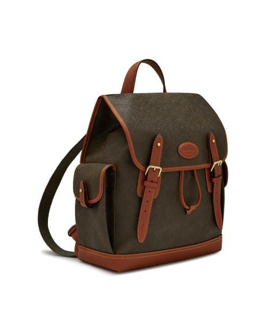 Mulberry Heritage Eco Scotchgrain Backpack in Brown for Men | Lyst