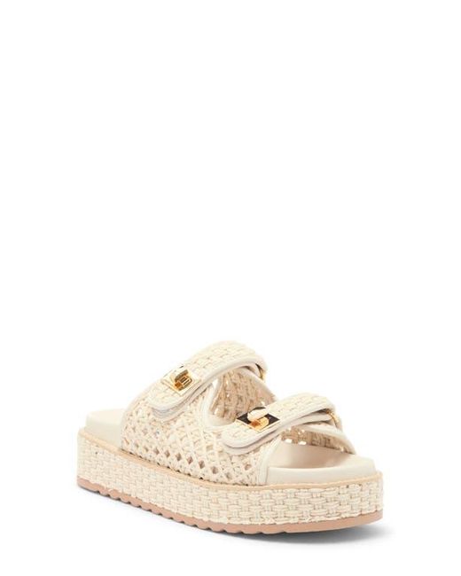 Steve Madden Bigschmona Platform Slide Sandal in Natural | Lyst