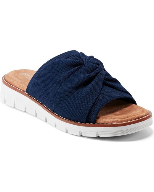 Easy Spirit Josy Platform Slide Sandal in Blue | Lyst