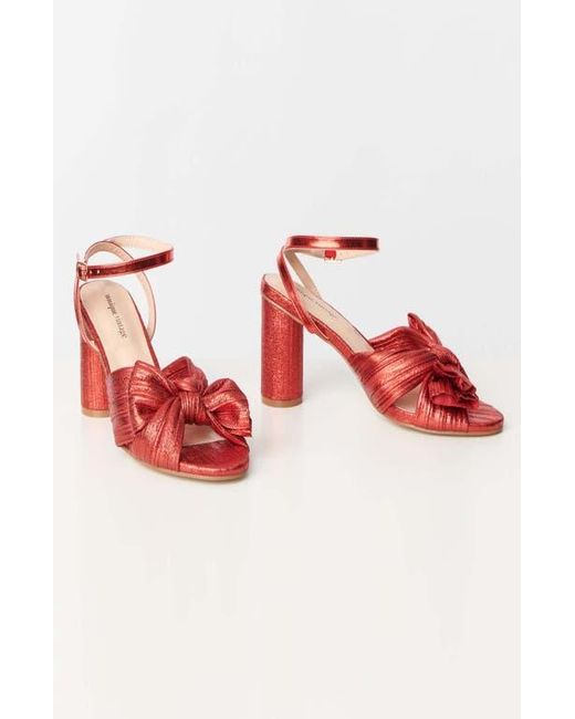 Unique Vintage Ankle Strap Bow Heels in Red | Lyst