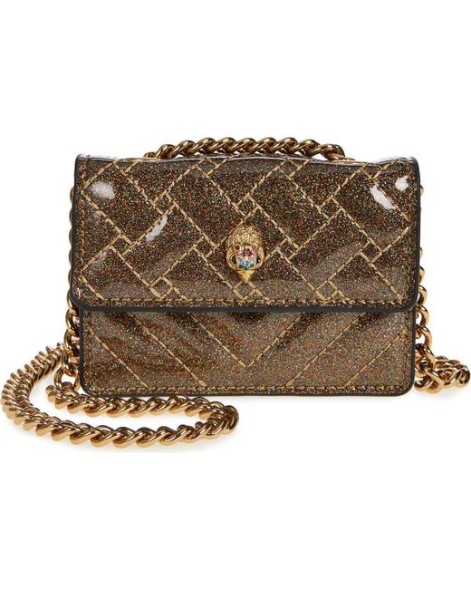 Kurt Geiger Micro Kensington Faux Leather Crossbody Bag in Metallic | Lyst