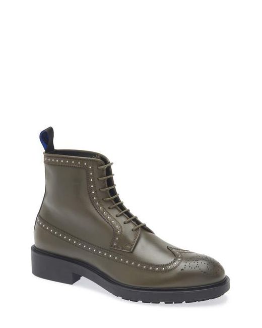 Burberry Studded Wingtip Boot in Brown for Men | Lyst
