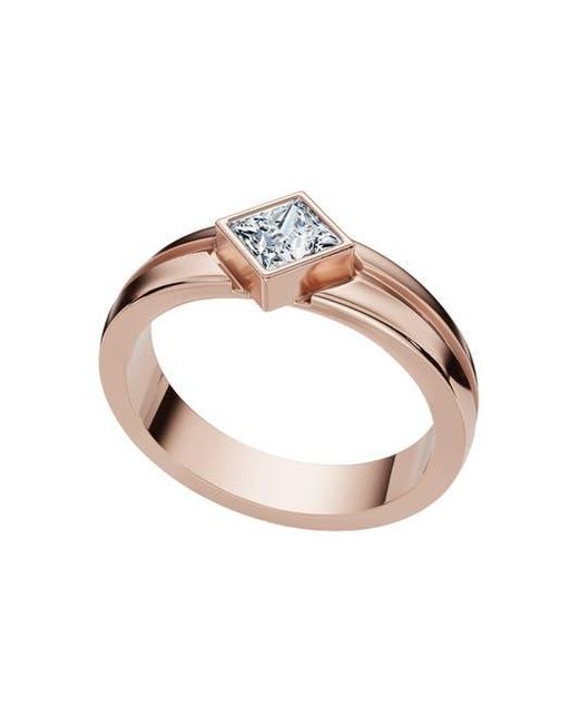 Bliss Diamond 3/8Ct Princess Cut Diamond Bezel Polished Wedding Ring ...