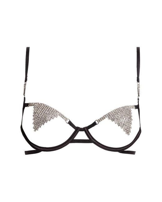 Bluebella Susu Embellished Open Cup Underwire Bra in Black | Lyst