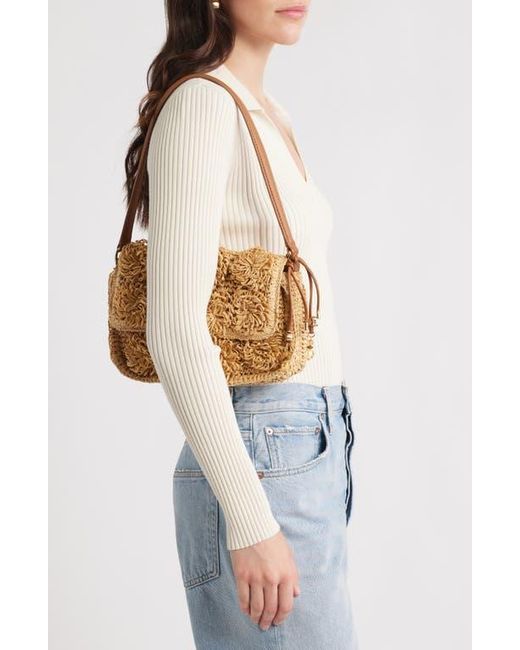 Sam Edelman Small Phoebe Raffia Shoulder Bag in Metallic | Lyst