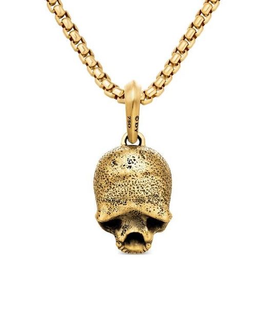 David Yurman Memento Mori Skull Amulet 18K With Diamonds in Metallic | Lyst