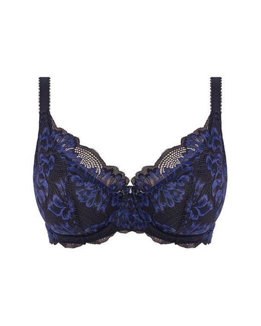 Fantasie Emmaline Underwire Padded Plunge Bra in Blue | Lyst