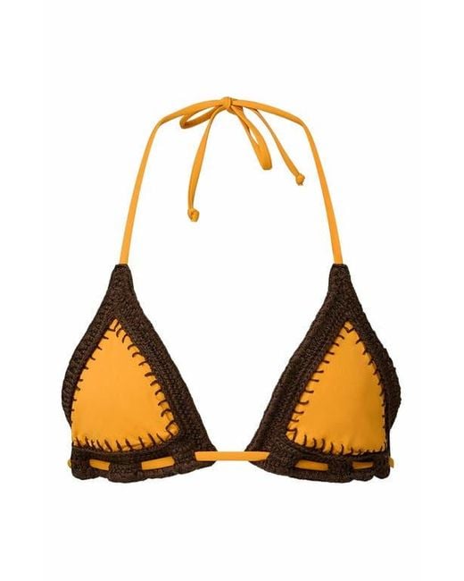 WeWoreWhat Crochet Combo Triangle Top in Black | Lyst