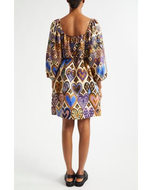 FARM Rio Ikat Print Linen Tie Waist Dress | Lyst