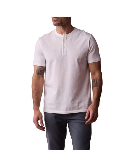 The Normal Brand Henley T-Shirt in White for Men | Lyst
