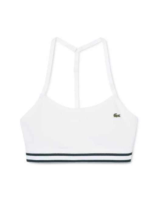 Lacoste Brassiere Rib Bralette in White | Lyst