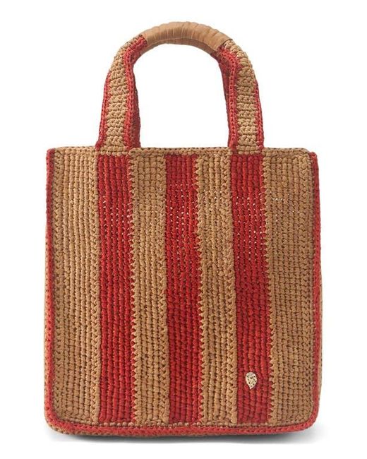 Helen Kaminski Mini Nami Raffia Tote in Red | Lyst