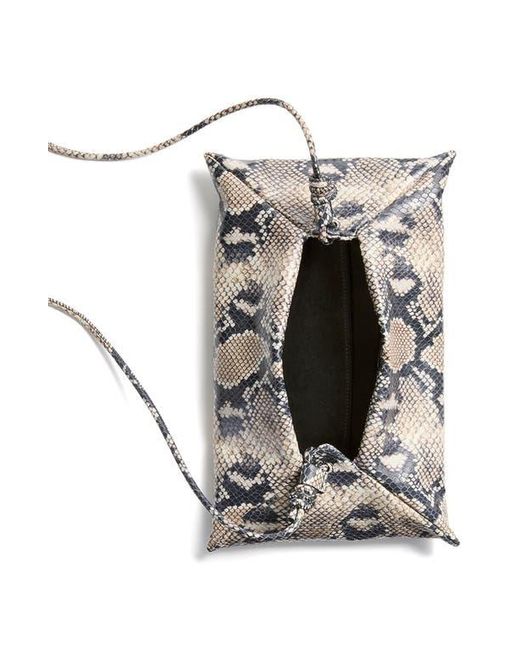 Altuzarra Mini Origami Snakeskin Embossed Leather East/West Crossbody ...
