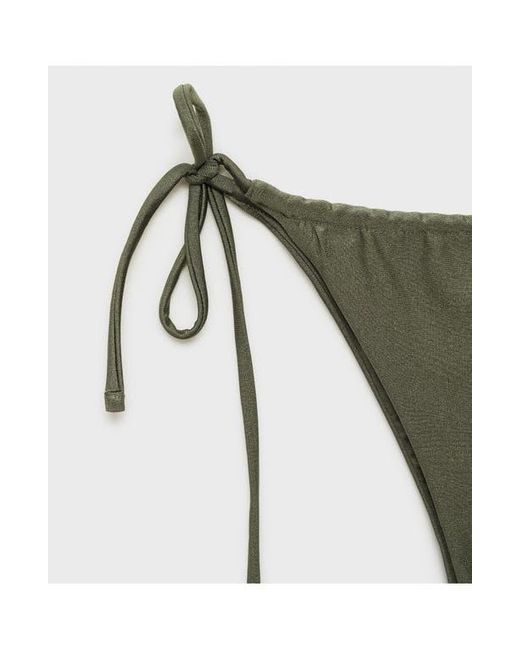 Mango Side Tie Bikini Bottoms in Green | Lyst
