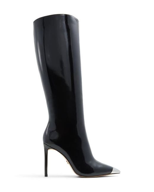 ALDO Agathea Pointed Cap Toe Knee High Boot in Black | Lyst