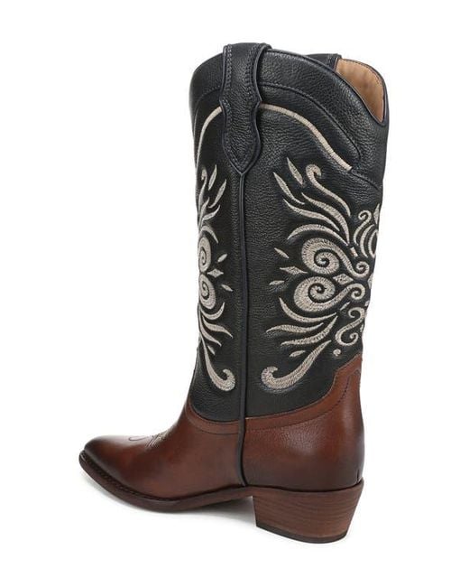 Sam Edelman Robbie Western Boot in Brown | Lyst