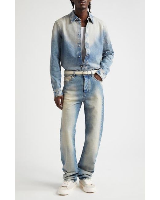 Amiri Quad Interior Denim Button-Up Shirt in Blue for Men | Lyst