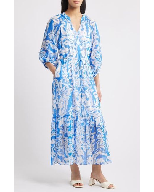 Julia Jordan Paisley Floral Tiered Maxi Dress in Blue | Lyst