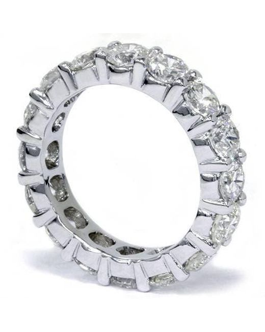 Bliss Diamond 5Ct Diamond Eternity Ring 14K Lab Grown Stackable Band in ...