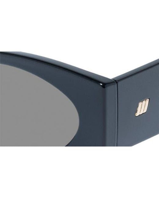 Le Specs Mermaiden 52Mm Rectangular Sunglasses in Blue | Lyst
