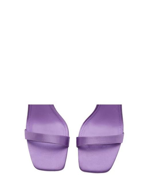 Mango Square Toe Satin Sandal in Pink | Lyst