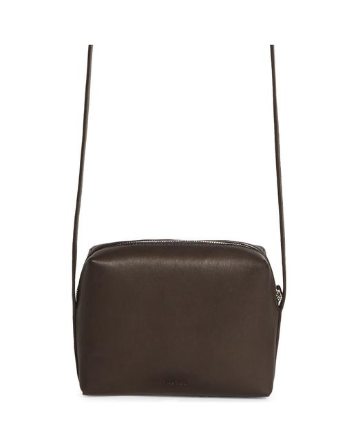 The Row Regent Leather Crossbody Bag in Brown | Lyst