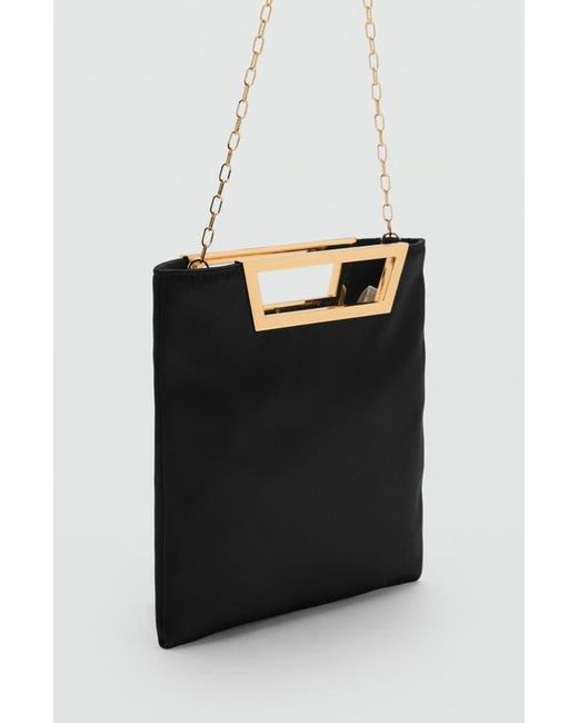 Mango Convertible Chain Strap Shoulder Bag in Black | Lyst