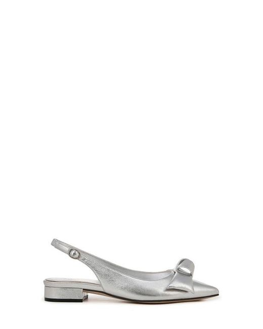 27 EDIT Naturalizer Shine Bow Pointed Toe Flat in White | Lyst