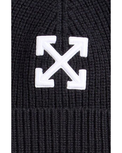 Off-White c/o Virgil Abloh Classic Arrow Embroidered Wool Beanie in ...